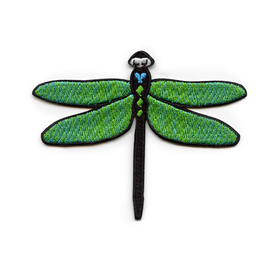 Beautiful Dragonfly Insect Patch Calopterygidae Damselfly Embroidered ...