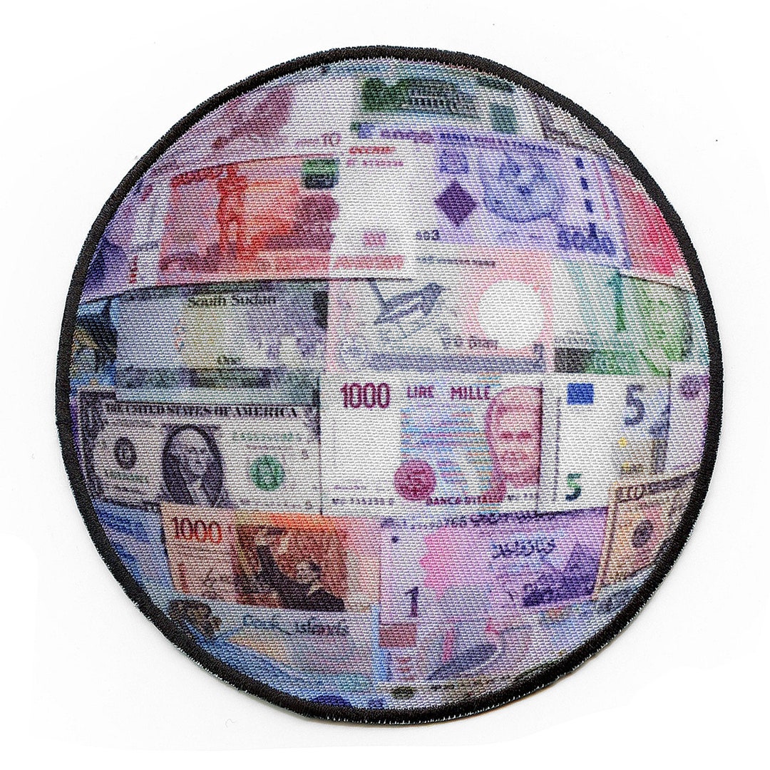 Globe of Money Patch Baller World Travel Sublimated Embroidery Iron on ...