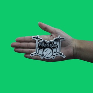 Drum Kit Rock Patch Genre Music Musician Embroidered Iron on EF3 - Etsy
