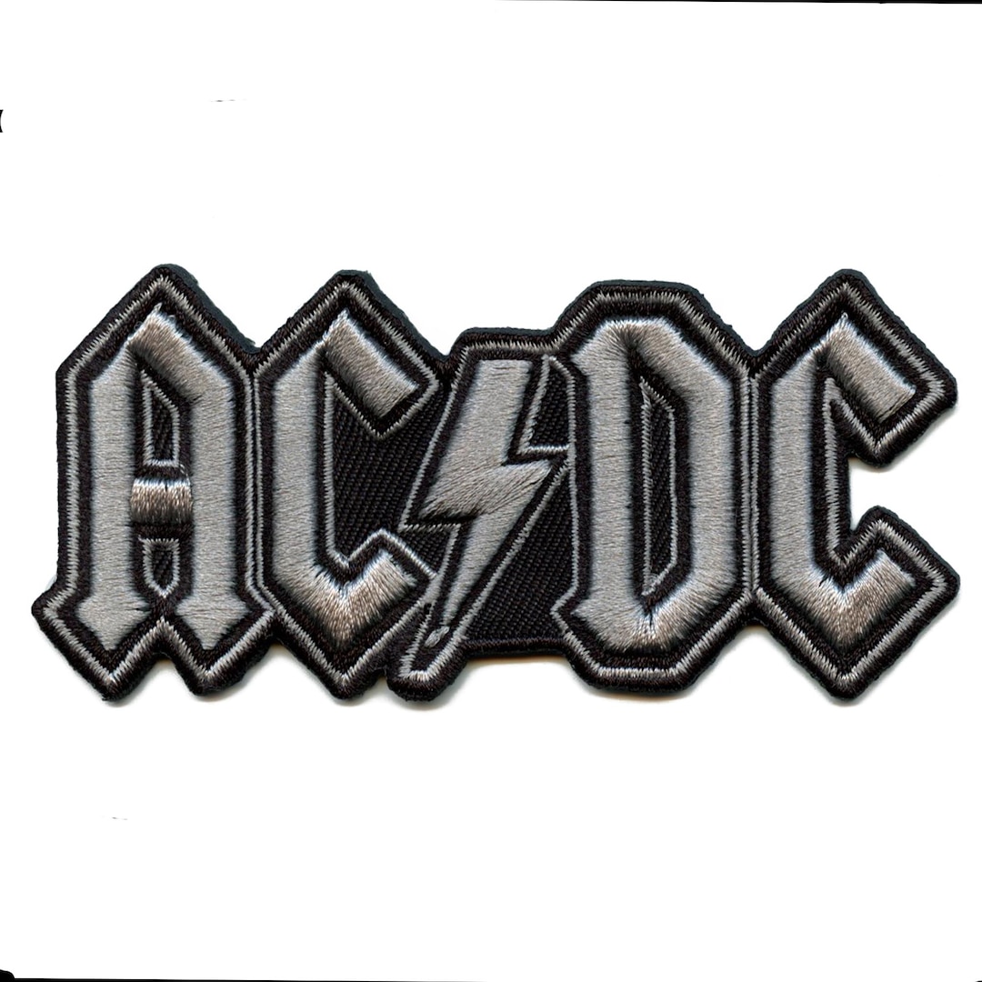 ACDC Silver Logo Patch Music Rock Band Embroidered Iron on GA2 - Etsy