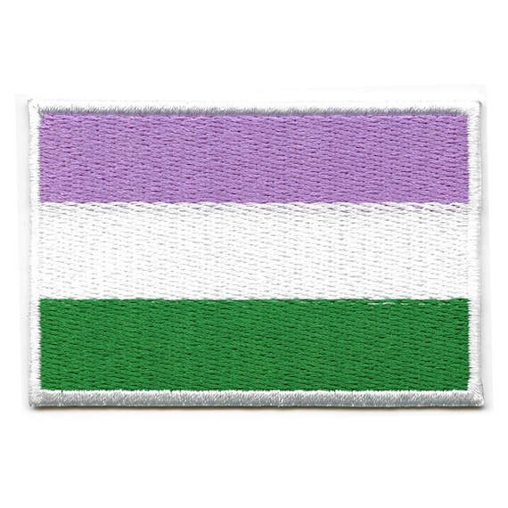 Genderqueer Pride Flag Patch Lgbtq Community Embroidered Iron - Etsy