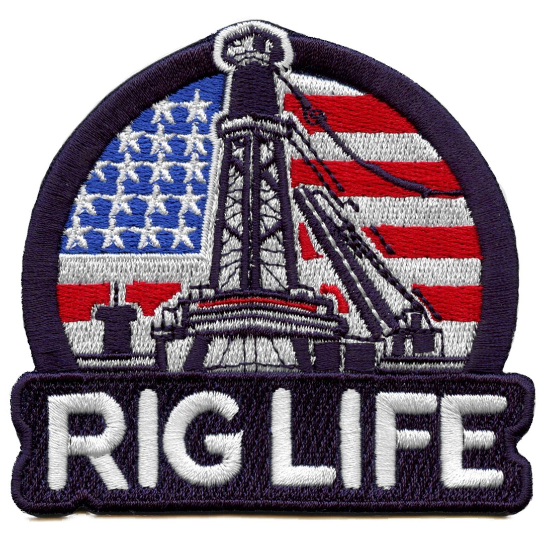 Oil Rig Life Patch Blue Collar Embroidered Iron on AA4 - Etsy