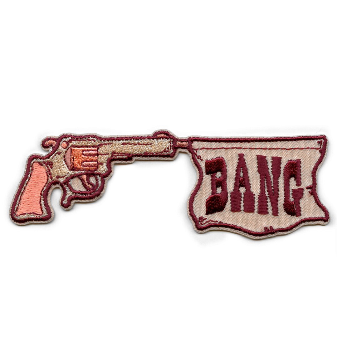 Pink Bang Flag Pistol Patch Gunslinger Rodeo Embroidered Iron on ED5 - Etsy