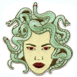 Snake Haired Medusa Face Patch Greek Mythology Legend Embroidered Iron on BA3 - Etsy