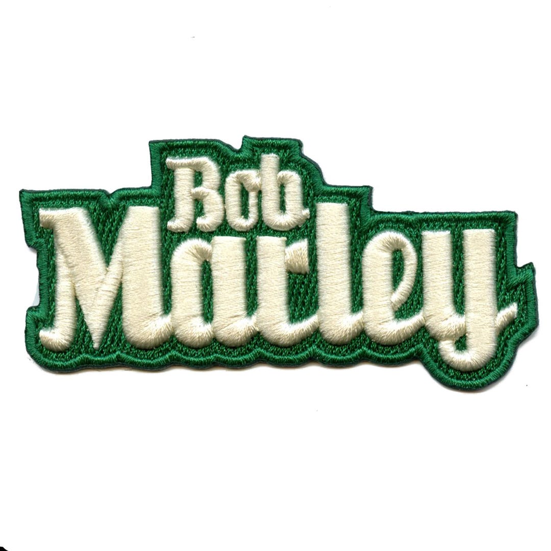 Bob Marley Singer Patch Cursive Script Logo Embroidered Puff Iron on ...