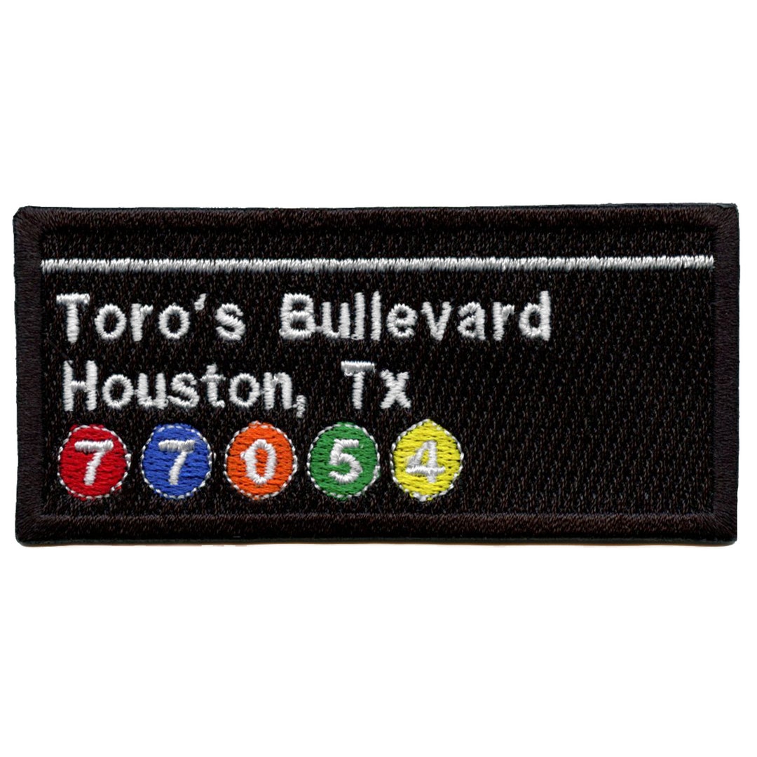 Toro's Bullevard Area Code Patch Subway Sign Football Embroidered Iron ...
