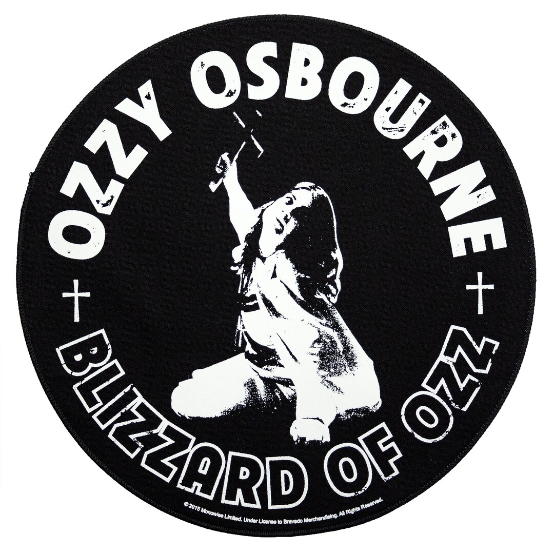 Ozzy Osbourne Blizzard of Ozz Back Patch Legend XL DTG Printed Sew on ...