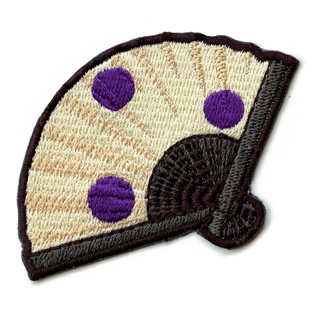 Anime Folding Hand Fan Patch Ninja Uchiwa Sensu Embroidered Iron on CA2 ...