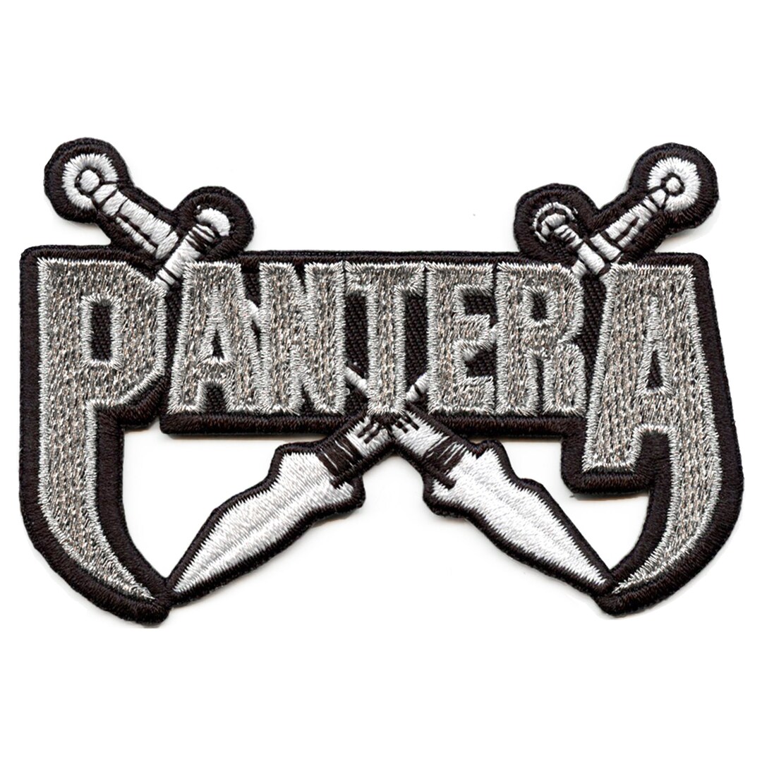 Pantera Fang Blades Patch Silver Heavy Metal Embroidered Iron on EE4 - Etsy