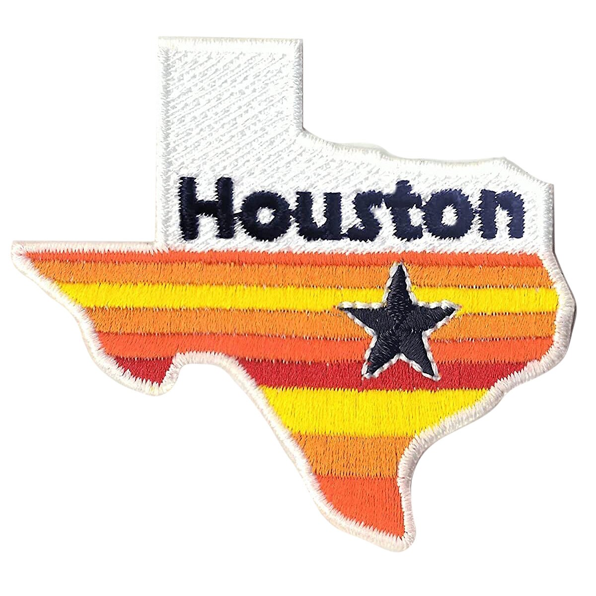 State of Texas Houston Star Orange Patch Rainbow Sign - Etsy
