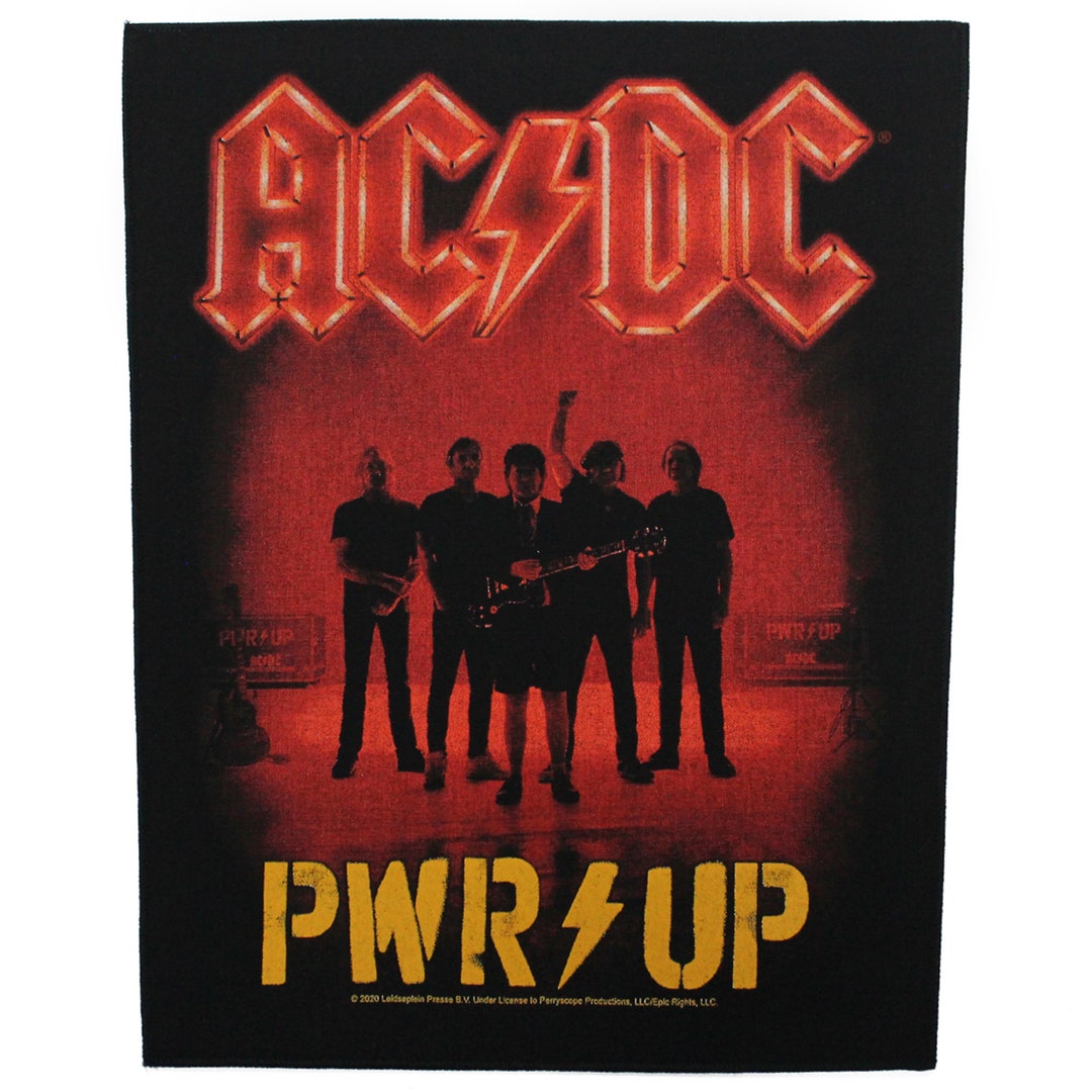 Power up Album Cover Back Patch ACDC Rock Band XL DTG Printed Sew On - Etsy