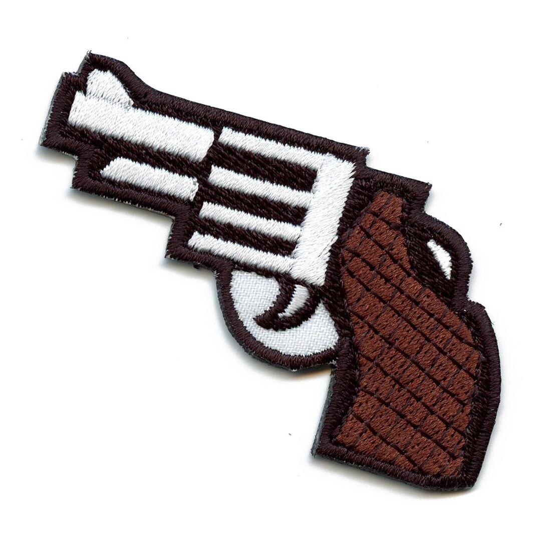 Revolver Pistol Patch Western Gun Badge Embroidered Iron on Bb3 - Etsy