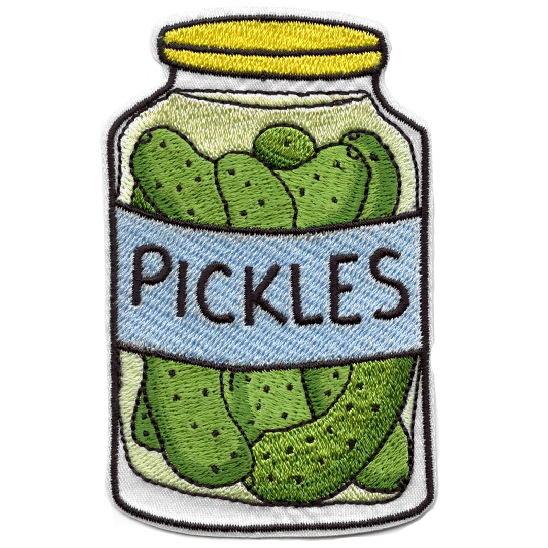 Pickles Jar Food Patch Sour Salty Snack Embroidered Iron on AC6 - Etsy
