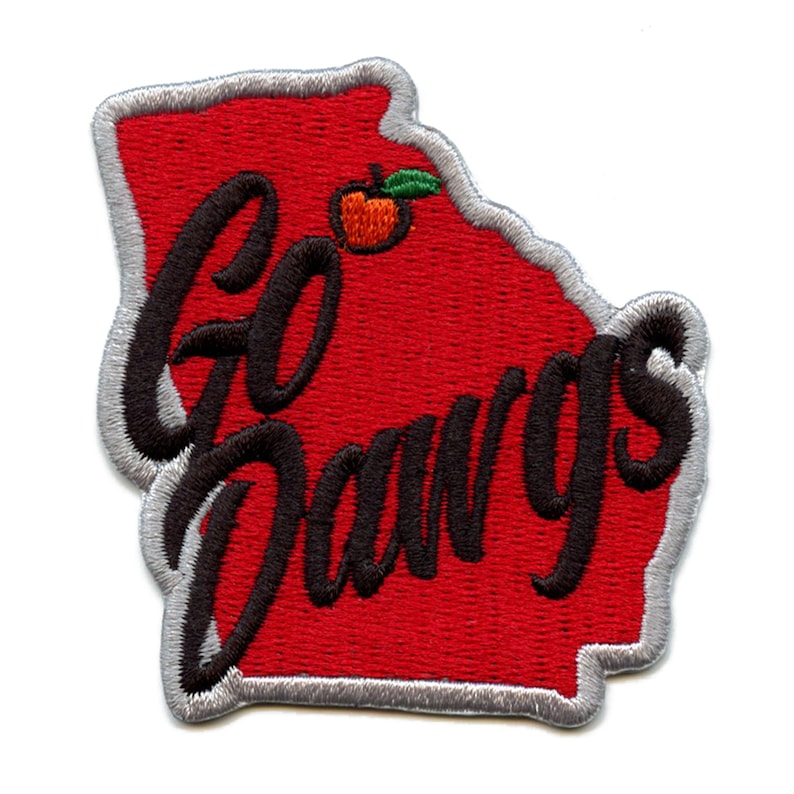 Georgia 'go Dawgs' Patch Peach College Football State Embroidered Iron ...