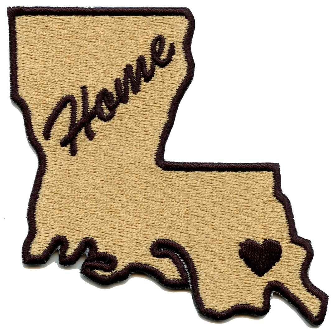 Louisiana State Home Patch Love La Badge Embroidered Iron on Bc7 - Etsy