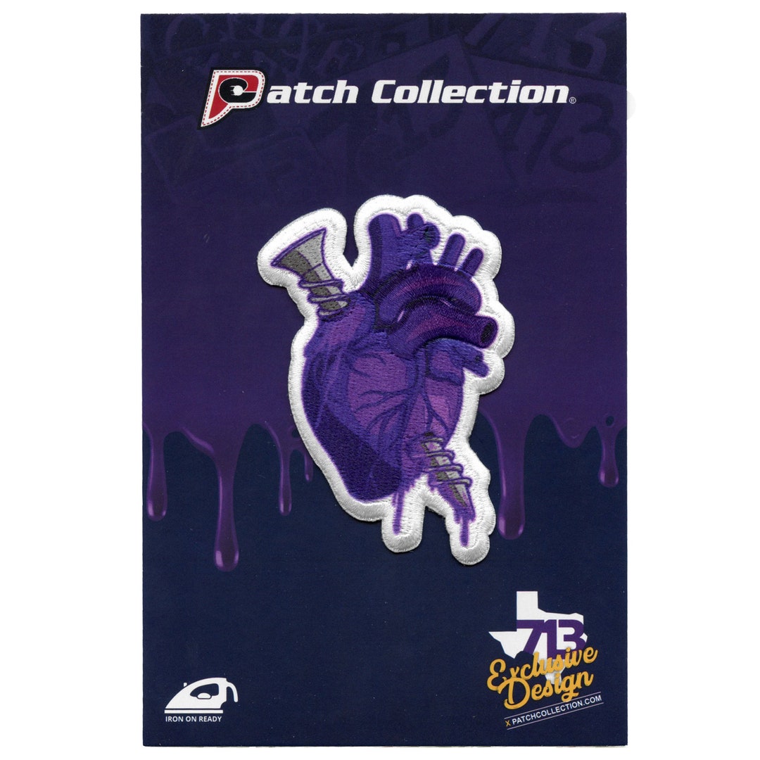 Purple Screw Heart Patch Houston Screwston Embroidered Iron on CG7 - Etsy