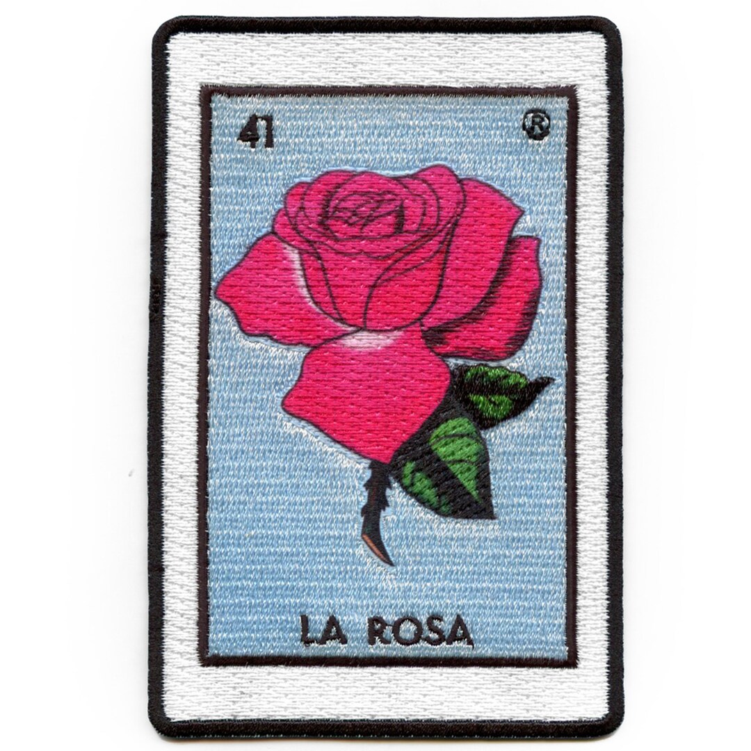 La Rosa 41 Patch Mexican Loteria Card Sublimated Embroidery Iron on CG4 ...