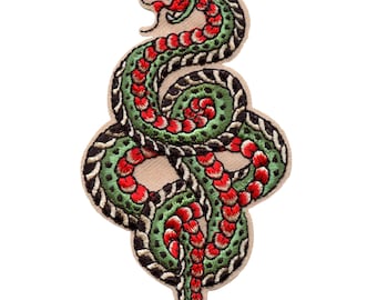 Snake Patchembroidery Big Snake Patch Fashion Snake - Etsy