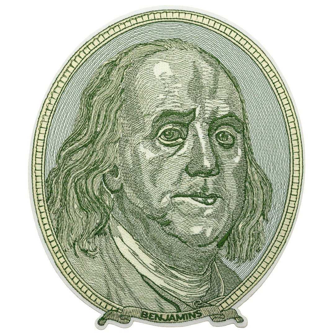 Benjamin Franklin Money Back Patch Cash XL Jacket Embroidered Iron on ...
