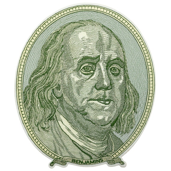 Benjamin Franklin Money Back Patch Cash XL Jacket Embroidered - Etsy