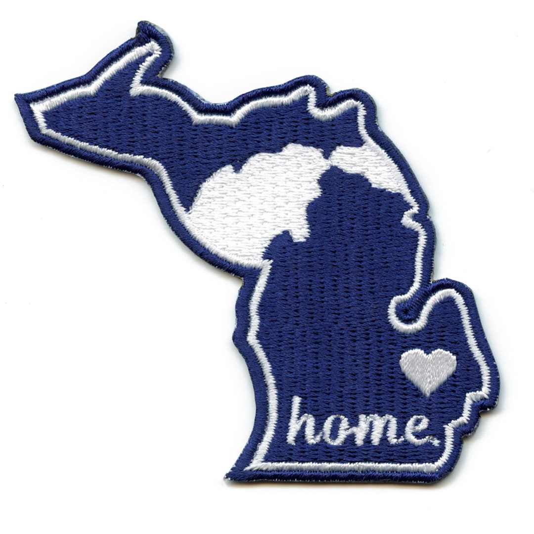 Michigan Home State Embroidered Iron on Patch AG4 - Etsy