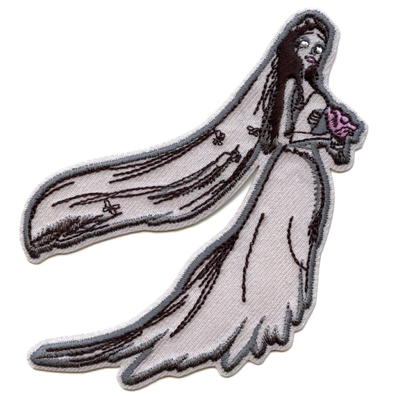 Corpse Bride Emily Holding Flowers Patch Tim Burton Cartoon - Etsy