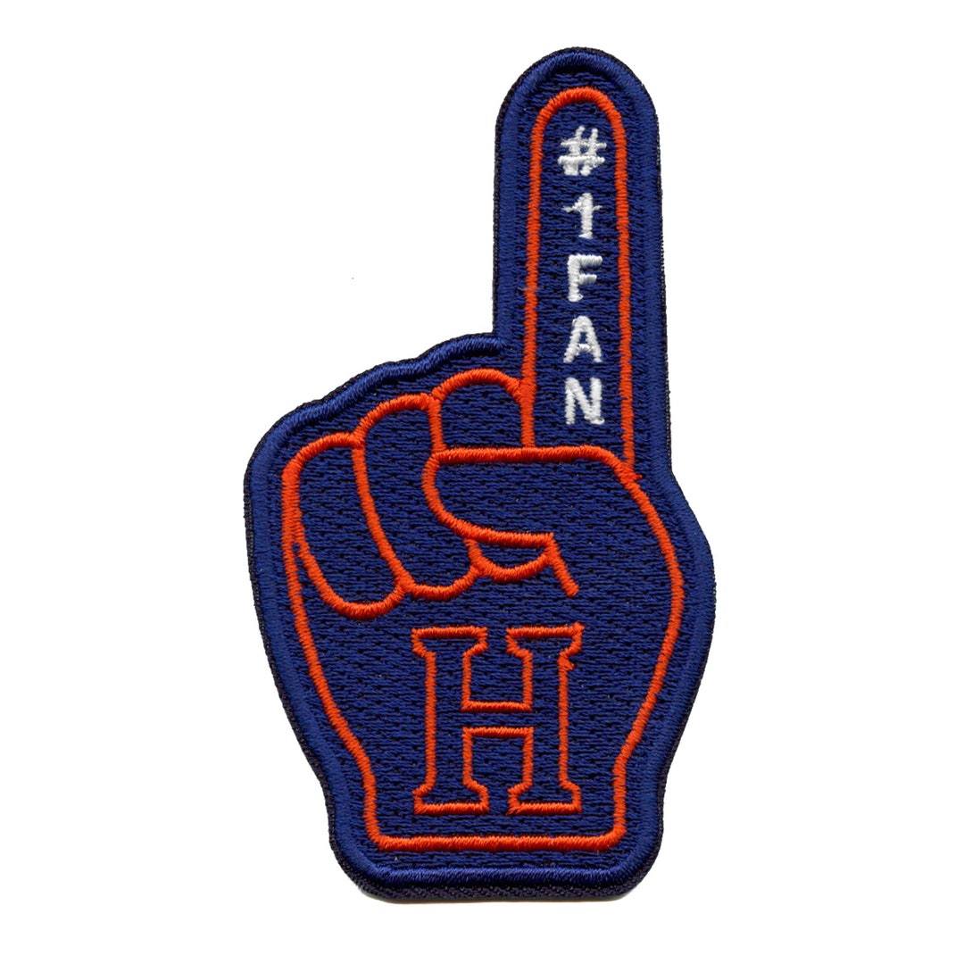 Number 1 Houston Fan Foam Finger Patch Texas Baseball Team Embroidered ...