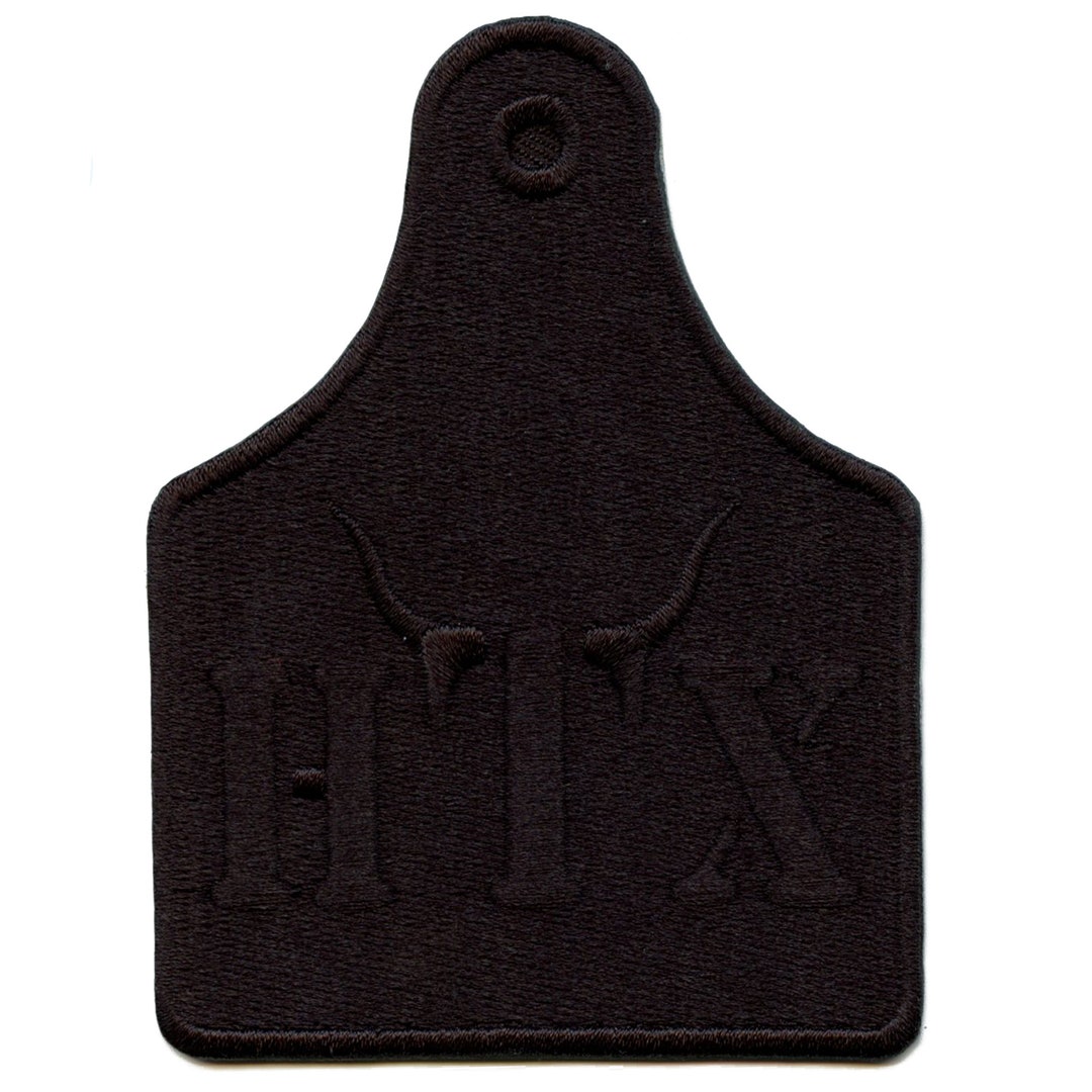 Bull Ear Tags-black Patch Western Country Embroidered Iron on AB1 - Etsy
