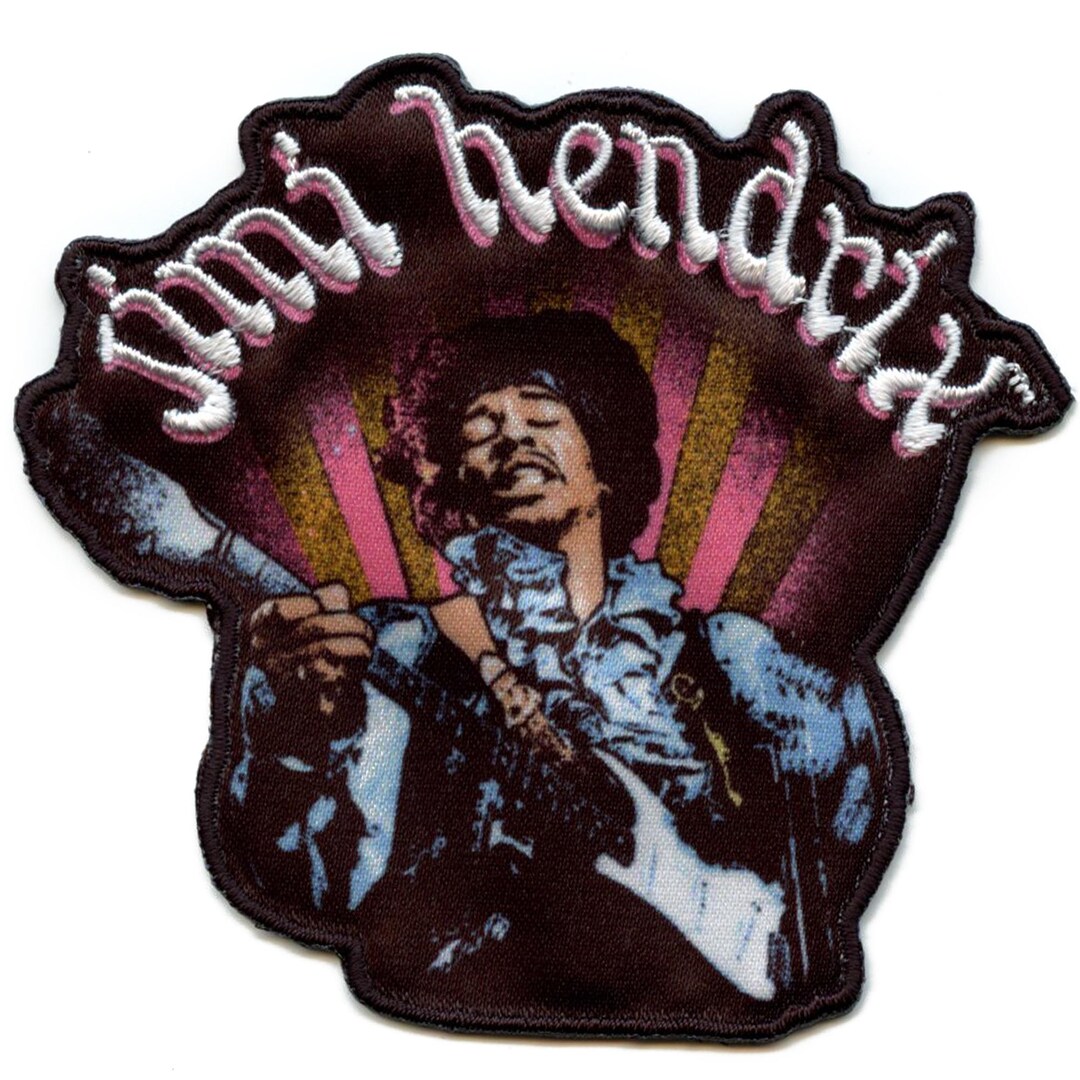 Jimi Hendrix Rays Patch American 60's Songwriter Sublimated Embroidered ...