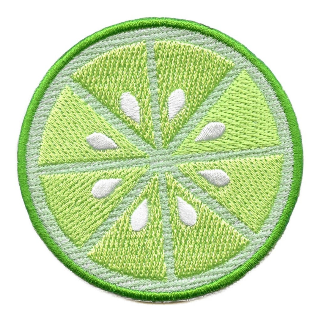 Lime Slice Round Patch Citrus Embroidered Iron on Ef4 - Etsy