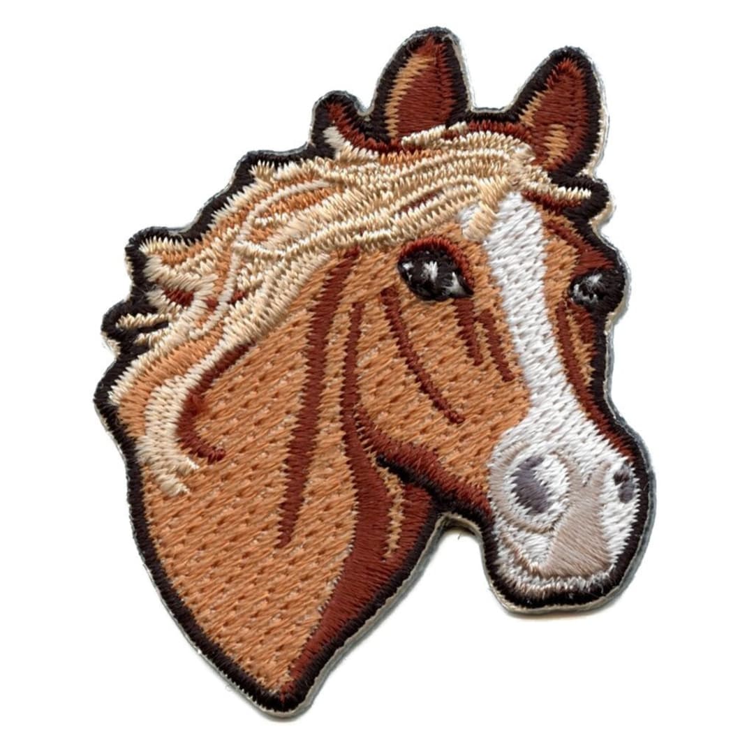Horse Head Patch Equestrianism Pet Embroidered Iron on Ea3 - Etsy