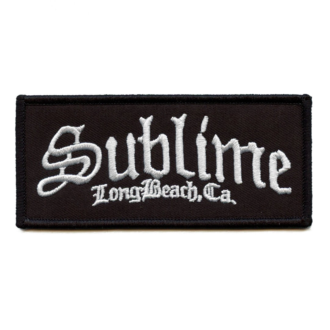 Sublime Long Beach Logo Patch California Black Box Embroidered Iron on ...