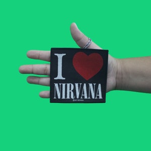 I Love Nirvana Patch Grunge Alternative Rock Band Woven Iron on CG3 - Etsy
