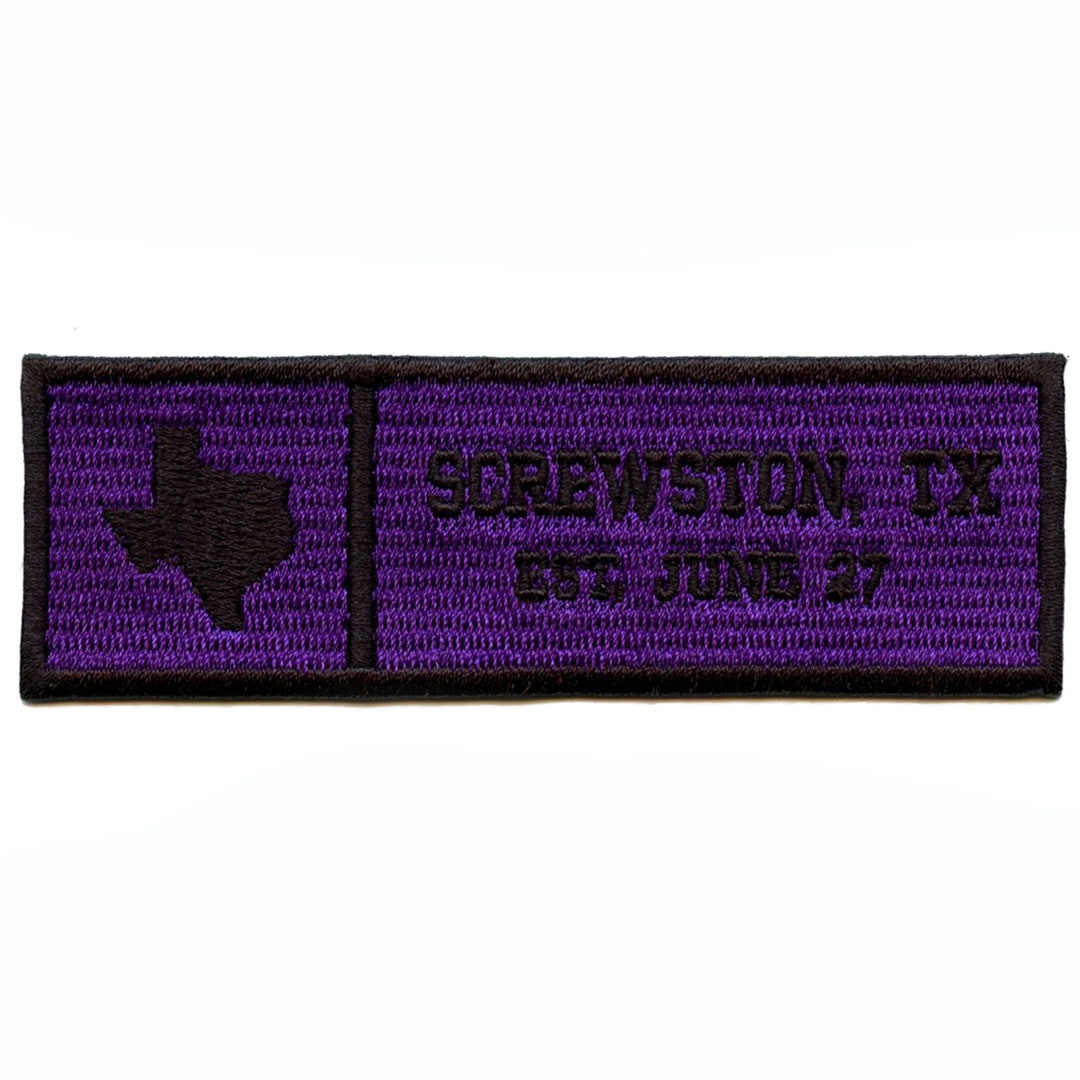 Screwston Jersey Tag Patch Houston Established Texas Embroidered Iron ...