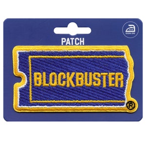 Blockbuster Iconic Ticket Logo Patch Video Rental Service Embroidered ...