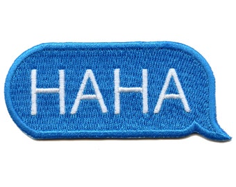 HAHA Text Bubble Patch Message Laugh Embroidered Iron on CF6 - Etsy