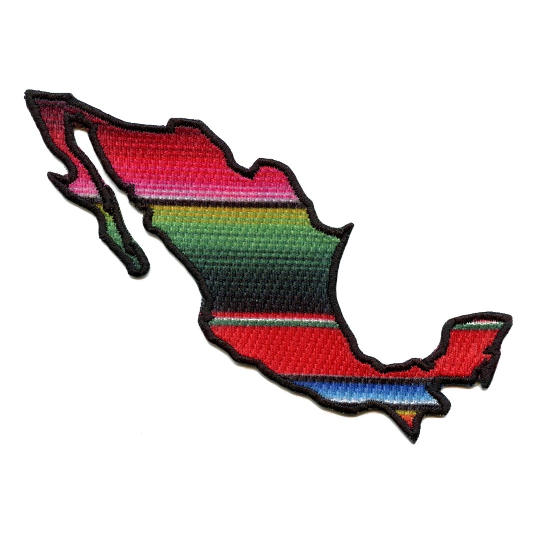 Mexico Serape Country Patch Hispanic Culture State Sublimated Iron on ...