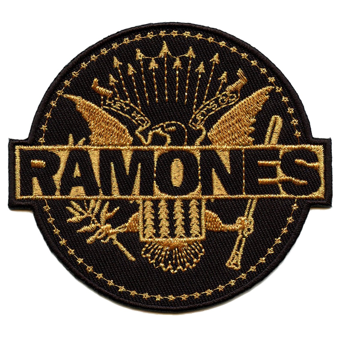 The Ramones Gold Seal Logo Patch Punk Rock Band Embroidered Iron on EG2 - Etsy