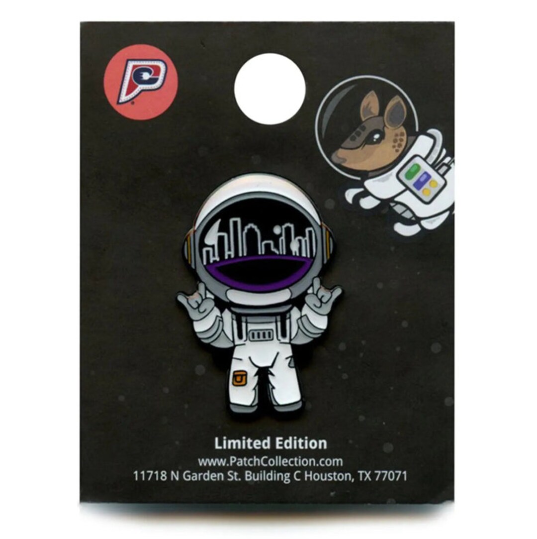 Houston Skyline Astronaut Enamel Pin - Etsy