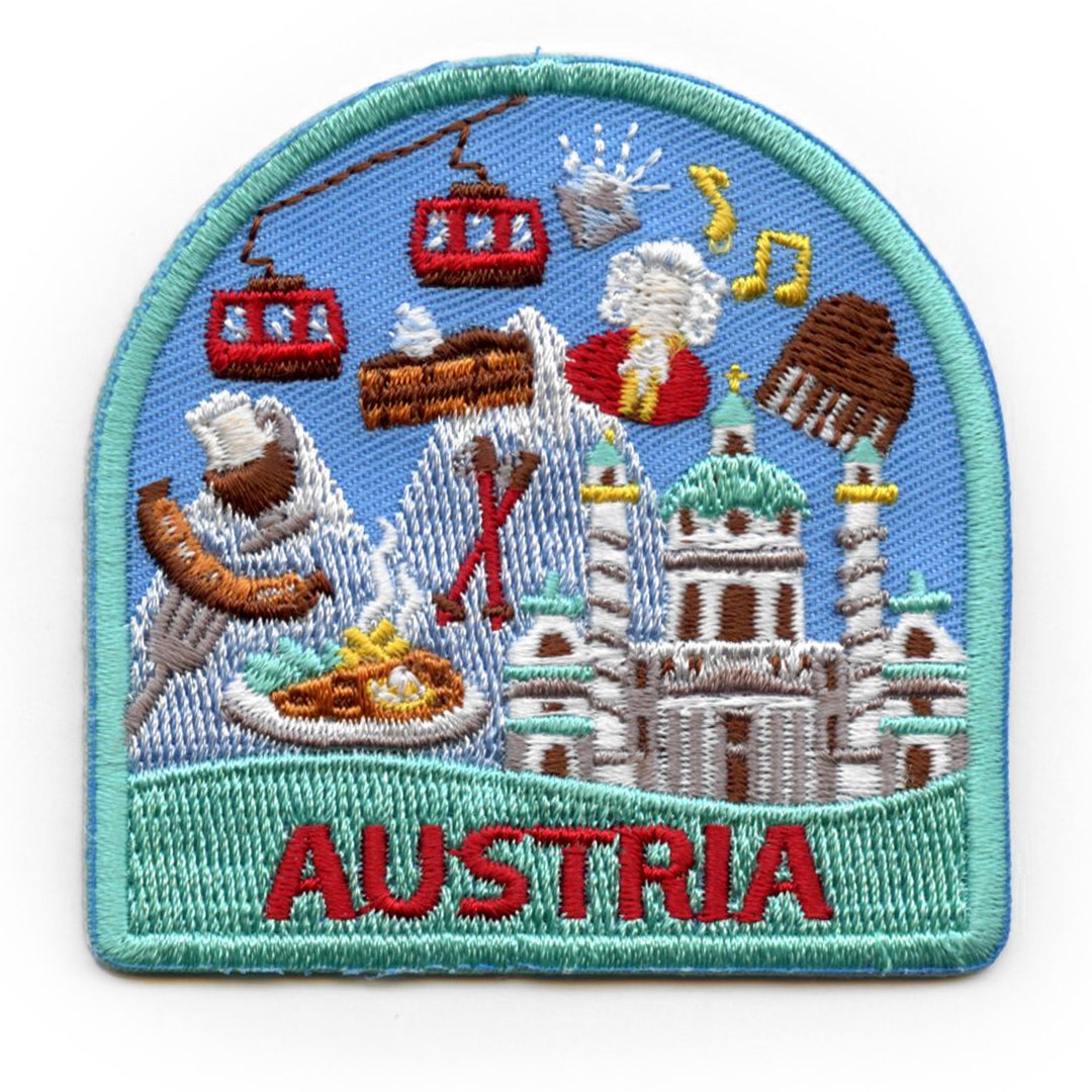 Austria World Showcase Travel Patch Vienna Europe Vacation Embroidered ...