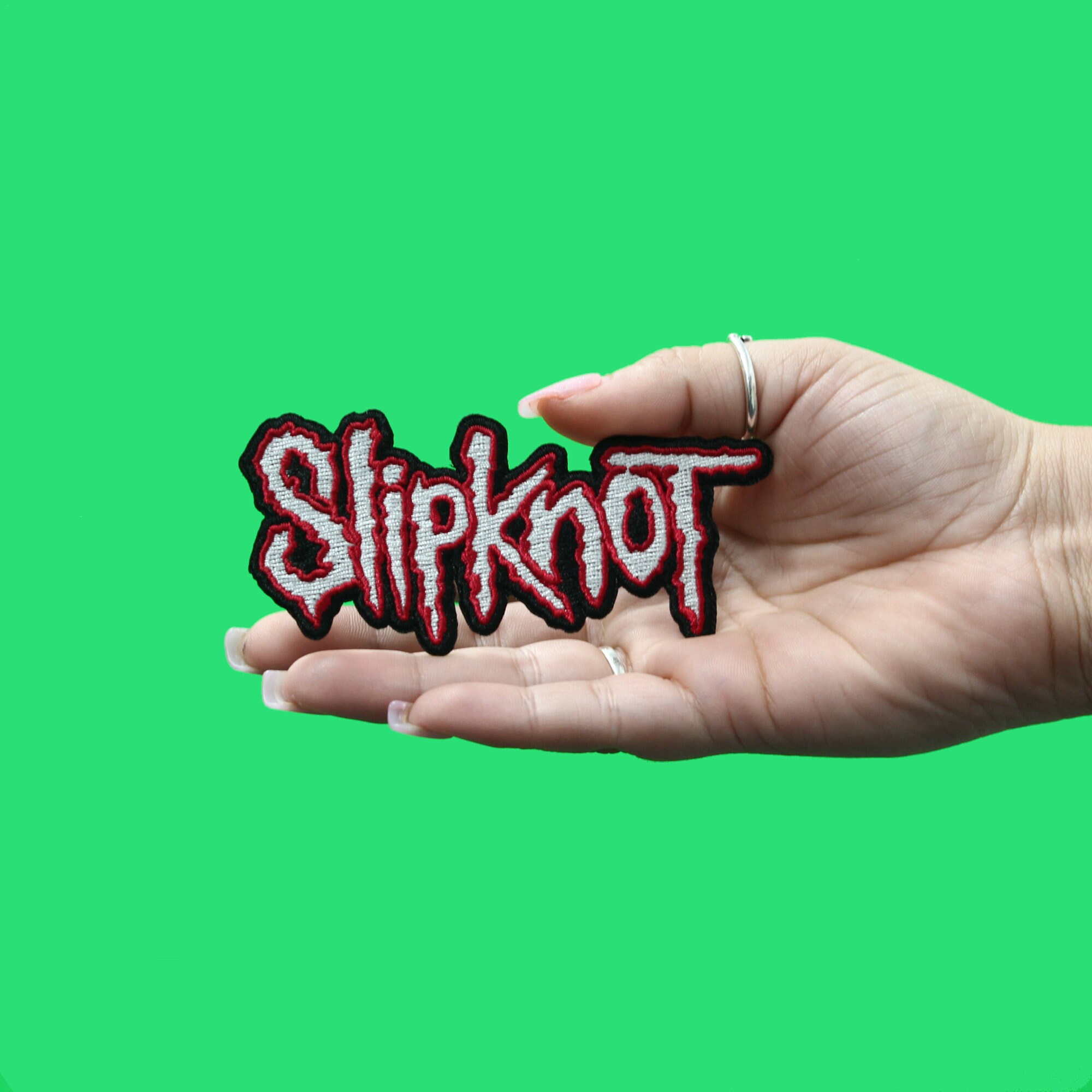 Slipknot Band Name RED Patch Mask American Metal Embroidered Iron on ...