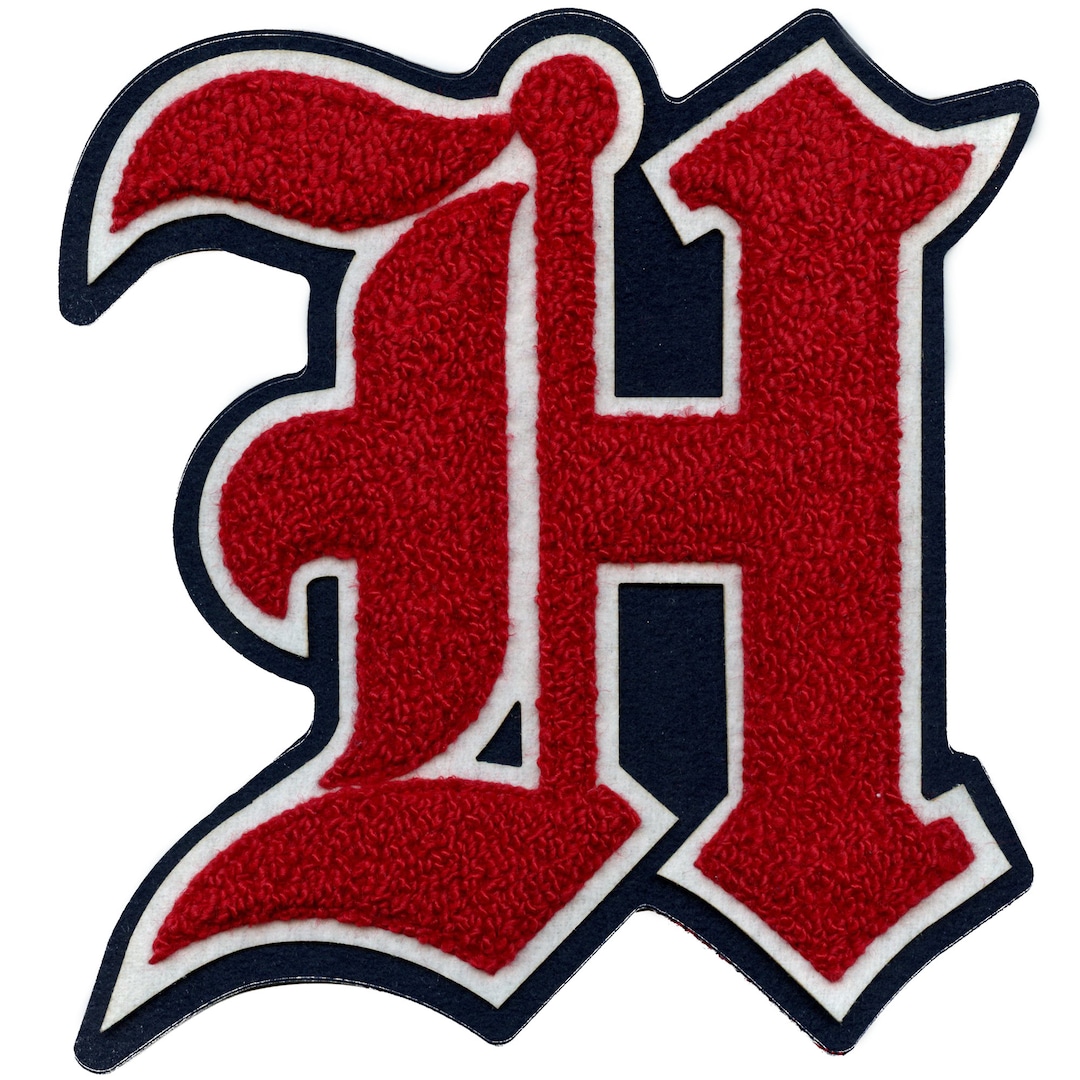 Texas Old English Letter H Patch Houston Varsity Jacket Chenille Sew on ...