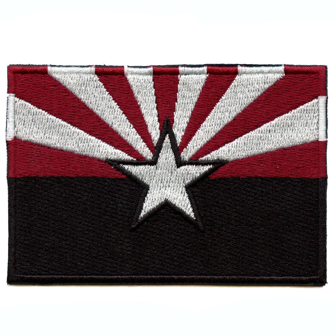 Arizona State Flag Patch Sports Parody Embroidered Iron On - Etsy