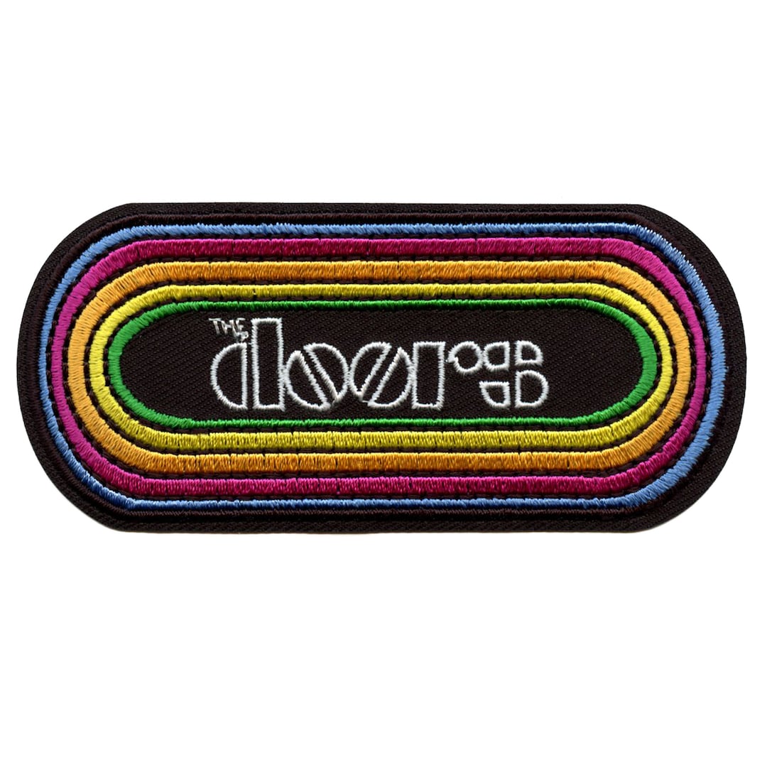 The Doors KMET Logo Patch Rainbow American Rock Embroidered Iron on CH3 ...