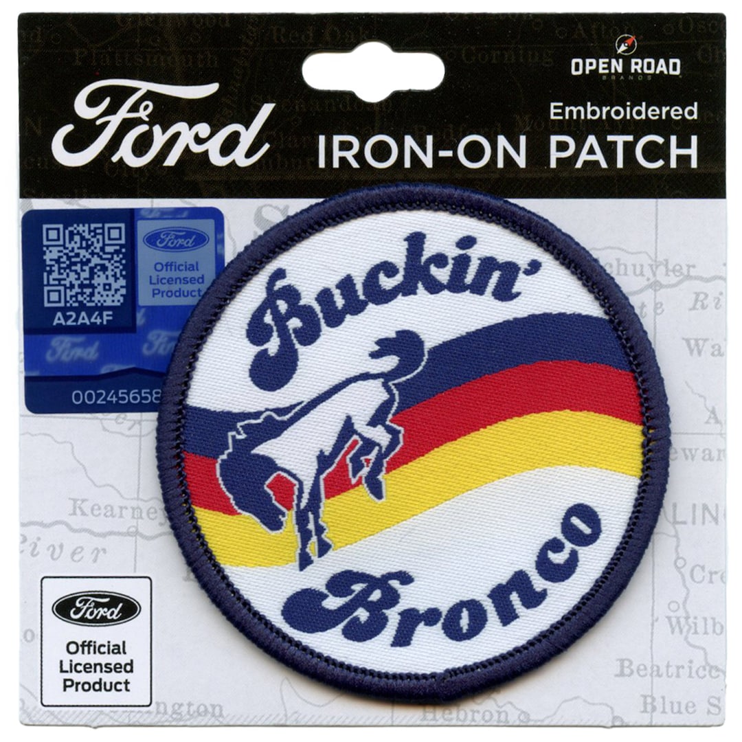 Ford Bucking Bronco Patch American Automotive Company Embroidered Iron ...
