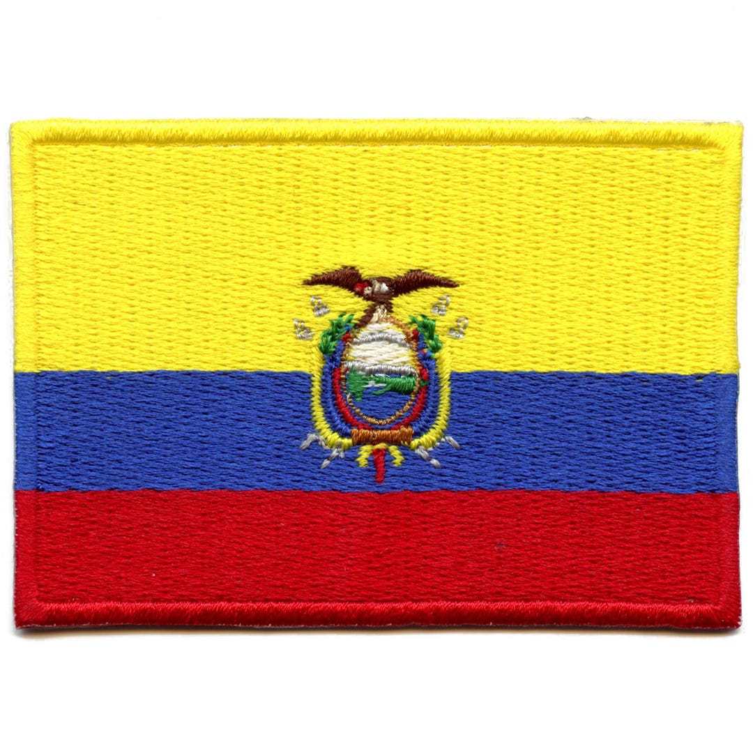 Ecuador Country Flag Patch Hispanic Latino Culture Embroidered Iron on ...