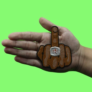 Kiss My Middle Finger Patch Dark Skin Tone Embroidered Iron on CF7 - Etsy