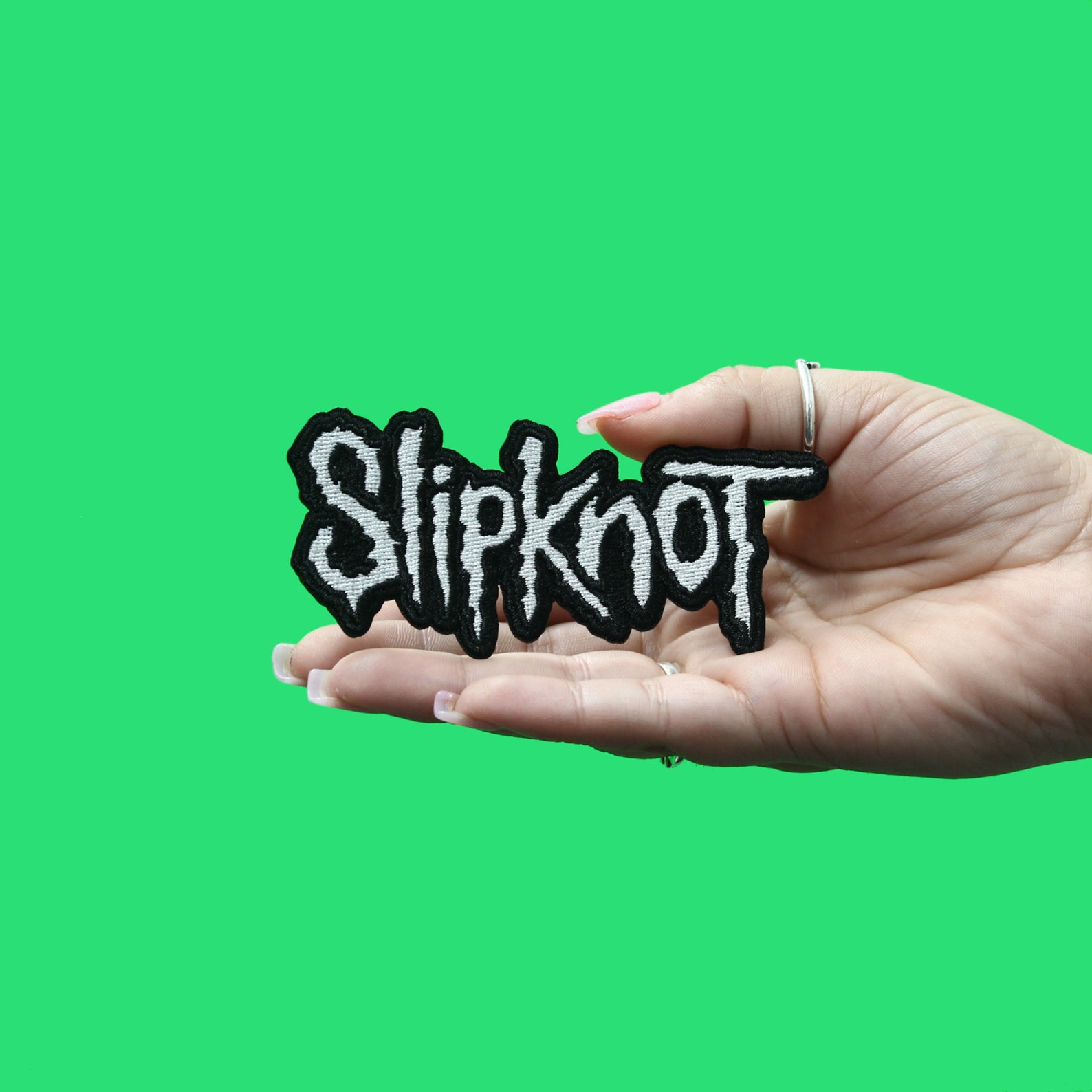 Slipknot Name Logo BLACK Patch Mask American Metal Embroidered Iron on ...