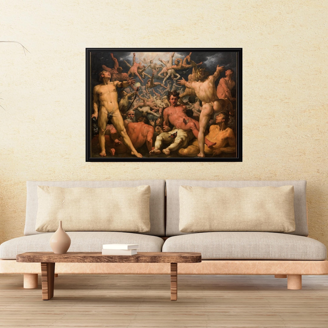 The Fall of the Titans by Cornelis Van Haarlem Art Print. Old Art. Classical Art. Wall Art ...