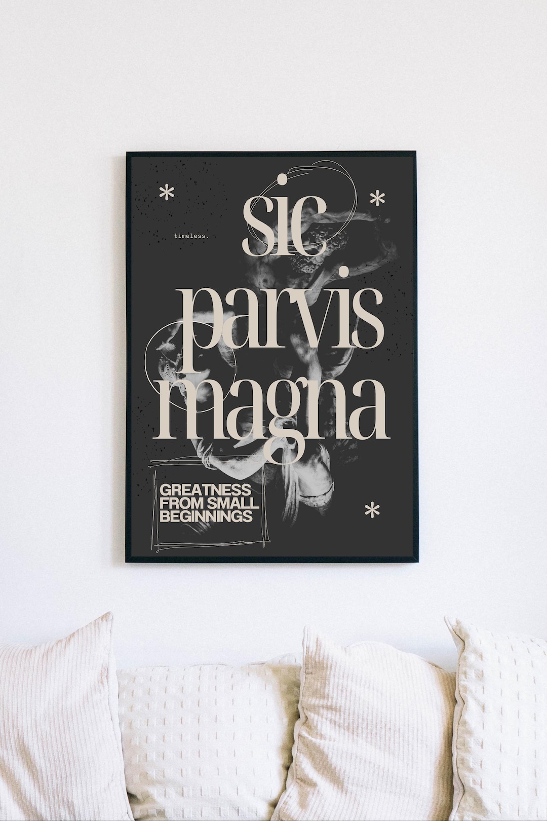 Artistic Latin Quote 'sic Parvis Magna' - 'greatness From Small ...